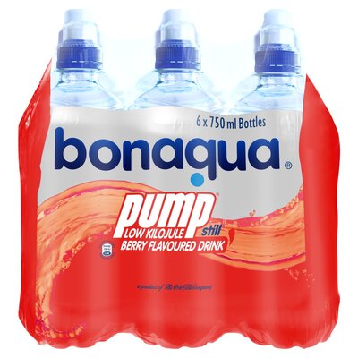 Bonaqua Pump Still Berry Flavoured Still Water 750ml x 6 | PnP