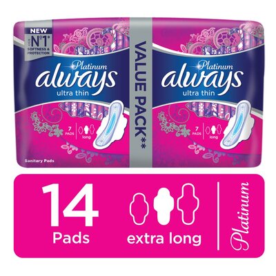 Always Platinum Long Pads 14 Pack | PnP