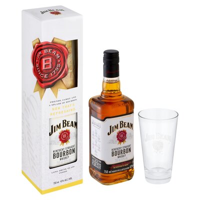 Jim Beam White Label Bourbon Gift Pack 750ml | PnP