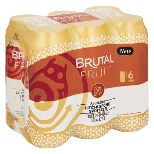 Brutal Fruit Litchi Seche Can 6 x 500ml | PnP