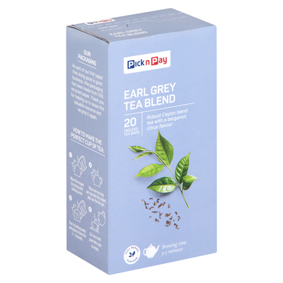 PnP Earl Grey Tea 20 Pack | PnP
