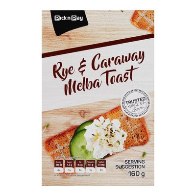 PnP Rye & Caraway Seed Melba Toast 160g | Smart Price Specials | PnP Home