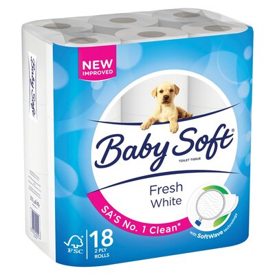 Baby Soft White 2 Ply Toilet Paper 18 Pack | Smart Price Specials | PnP ...