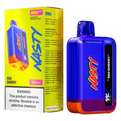 Nasty Red Energy 5.0% Rechargeable 9000 Puffs Disposable Vape | PnP