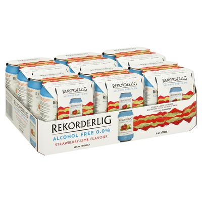 Rekorderlig Alcoholic-Free Strawberry-Lime Cider Cans 24 x 330ml | PnP