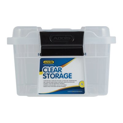 Addis Clear Storage Box With Black Clip 7L | PnP