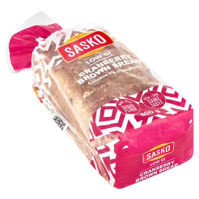 Sasko Low Gi Cranberry Brown Bread 800g | PnP