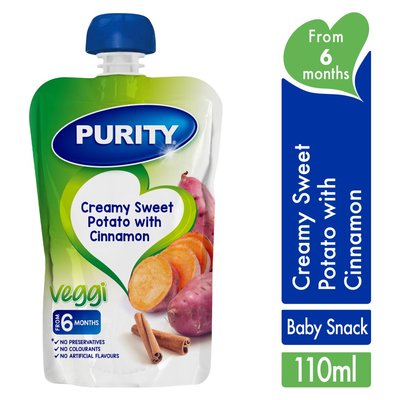 Purity Pouch Creamy Sweet Potato with Cinnamon 110ml from 6 Months ...