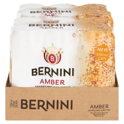 Bernini Amber Cans 12 x 500ml | PnP