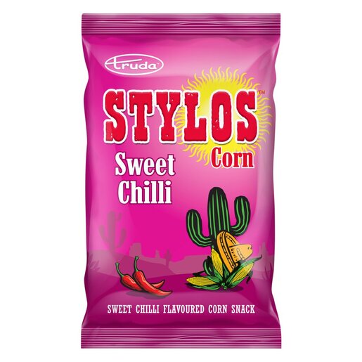 Truda Stylos Sweet Chilli Flavoured Corn Snack 125g | PnP