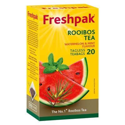 Freshpak Watermelon & Mint Flavoured Rooibos Tagless Teabags 20 Pack | PnP