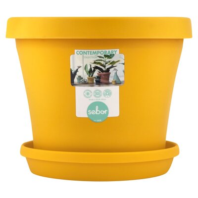 Sebor Super Pot & Saucer Set 22cm Yellow | PnP