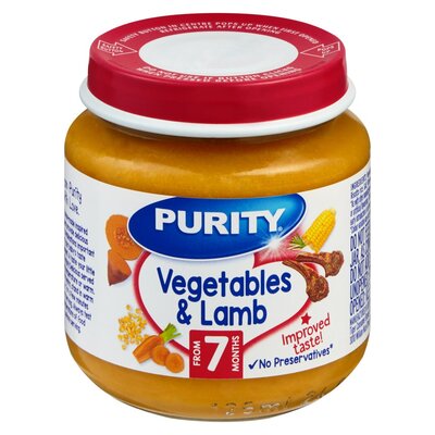 Purity Jar Vegetables & Lamb 125ml from 7 Months | PnP