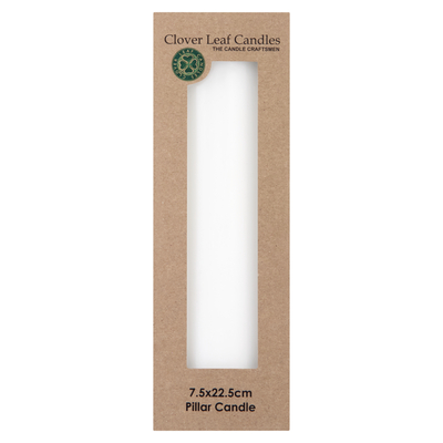 Clover Leaf White Pencil Top Candle 22.5cm | PnP
