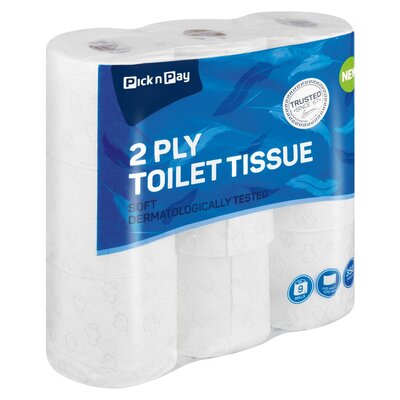 PnP 2 Ply Toilet Tissue Paper 9 Pack | PnP