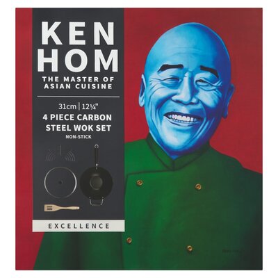 Ken Hom 4 Piece Non Stick Wok Set | PnP