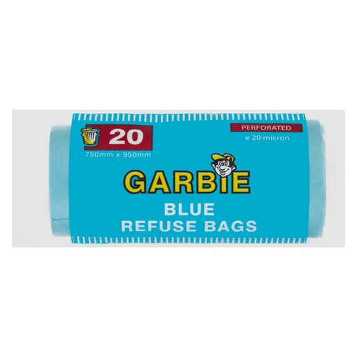 Garbie Blue Refuse Bags 750mm x 950mm 20 Pack | PnP