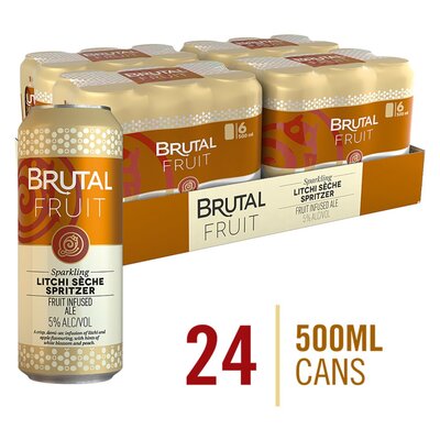 Brutal Fruit Litchi Seche Can 24 x 500ml | PnP
