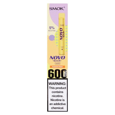 SMOK Novo Bar Passion Fruit 5% Disposable Vape 600 Puffs | PnP