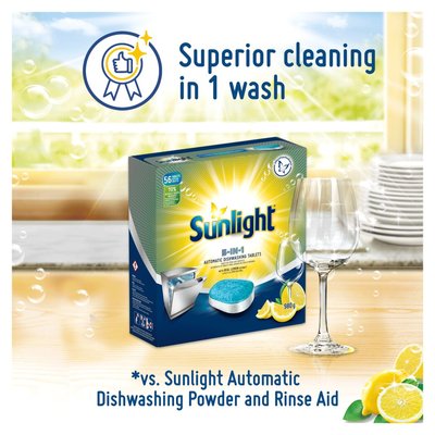 Sunlight Automatic Dishwashing Tablets 56 Pack | PnP