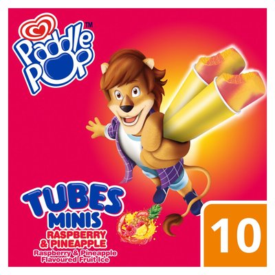 Ola Paddlepop Pineapple & Raspberry Flavoured Fruit Ice Tube Multi-Pack ...