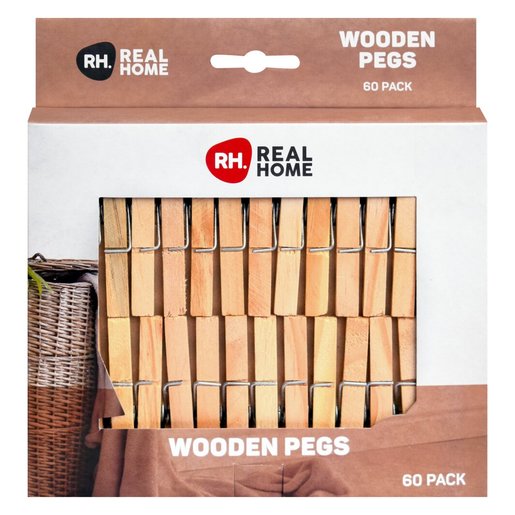 Real Home Wooden Pegs 60 Pack | Smart Price Specials | PnP Home