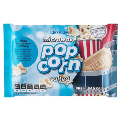 PnP Snacky Fingers Salted Microwave Popcorn 3 x 100g | PnP
