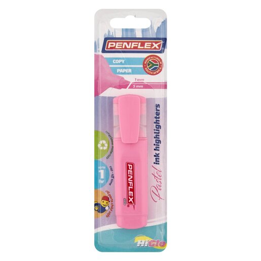 Penflex Pink Pastel Higlo Highlighter 1 Card | PnP