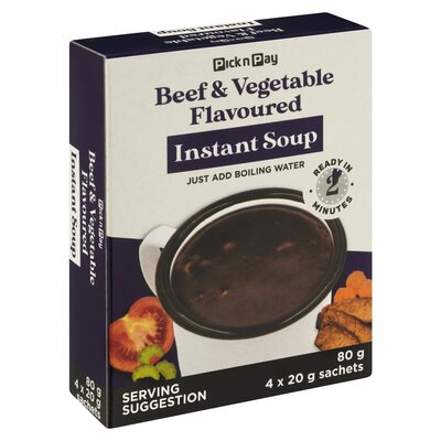 PnP Beef & Vegetable Soup In a Mug 4 Pack | PnP