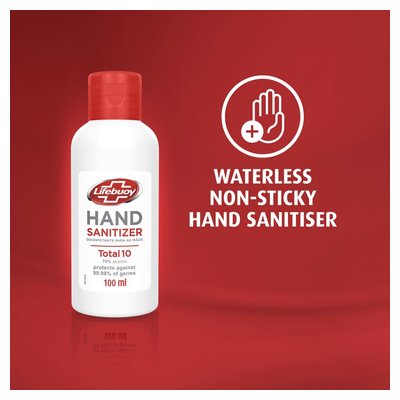 Lifebuoy Total 10 Waterless Hand Sanitizer Gel 100ml | Smart Price ...