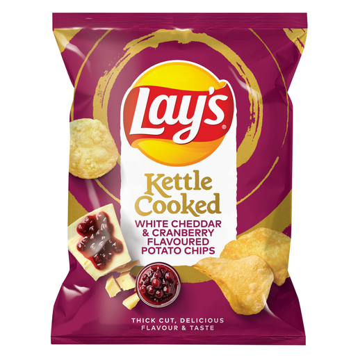 Lay's White Cheddar & Cranberry Kettle Cooked Potato Chips 30g | PnP