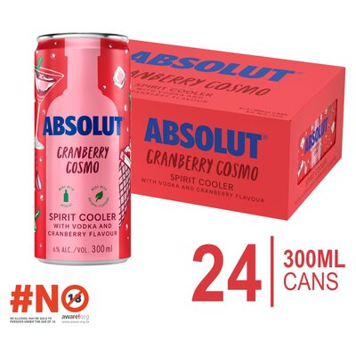 Absolut Cranberry Cosmo Spirit Cooler 24 x 300ml | PnP