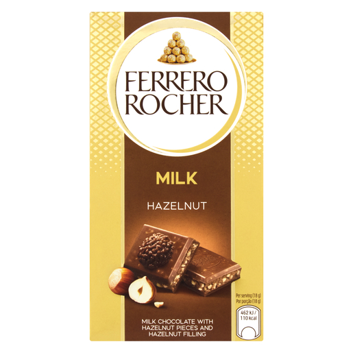 Ferrero Rocher Milk Hazelnut Chocolate Slab 90g | PnP