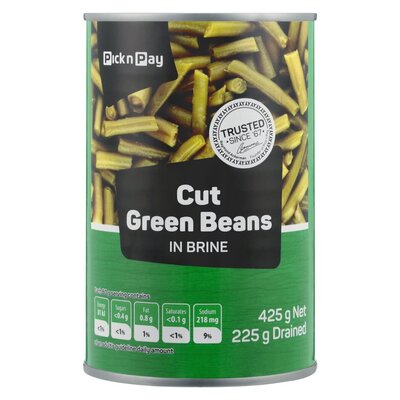 PnP Green Beans Crosscut 425g | PnP