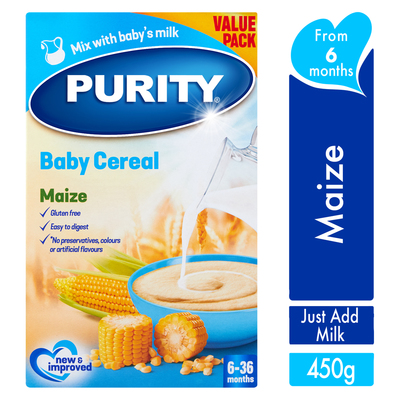 PURITY Baby Cereal Maize 450g from 6 Months | PnP
