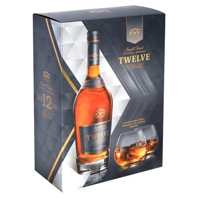 KWV 12 Year Old Brandy 750ml & 2 Glasses | PnP