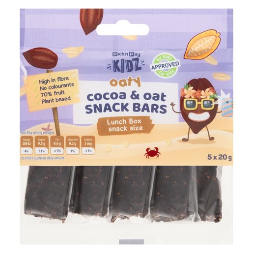 PnP Kidz Cacoa & Oats Snack Bars 5 x 20g | PnP