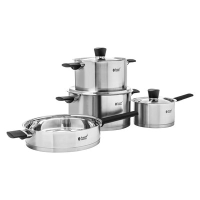 Russell Hobbs Classique Onyx Stainless Steel & Black Cookware Set | PnP