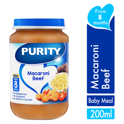 Purity Jar Macaroni & Beef 125ml from 7 Months | PnP