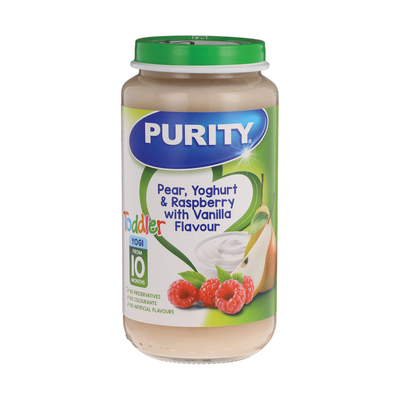 Purity Jar Pears, Yoghurt & Raspberry with Vanilla Flavour 250ml from ...