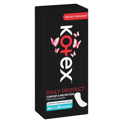 Kotex Daily Protect Liners - Normal 20 Pack Unscented | PnP