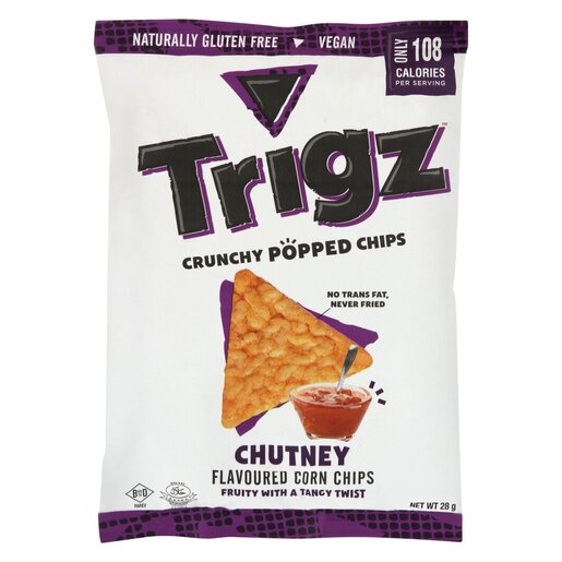 Trigz Chutney Crunchy Popped Corn Chips 28g | PnP