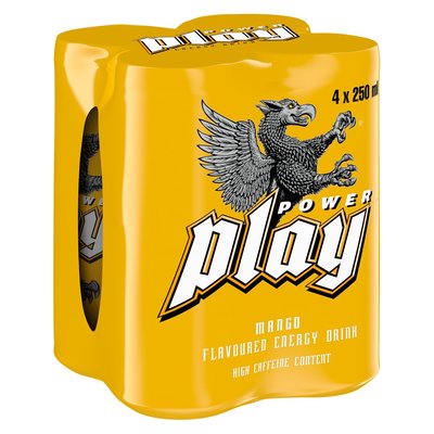 Power Play Energy Drink Mango 4 x 250ml | PnP