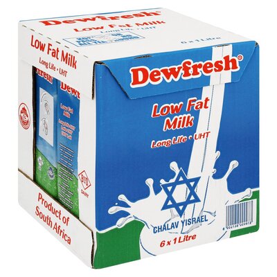 Dewfresh Uht Kosher Low Fat Milk 6 x 1L | PnP