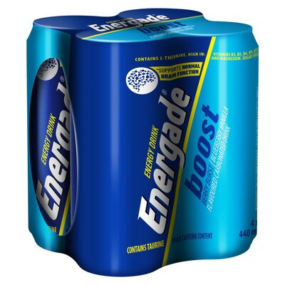 Energade Boost Blueberry Burst Sugar Free Energy Drink 4 x 440ml | PnP