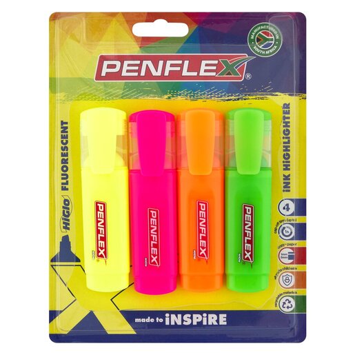 Penflex Higlo Bright Assorted 4 Pack | Smart Price Specials | PnP Home