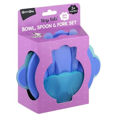 PnP Tiny Tots Bowl Spoon & Fork Set | PnP