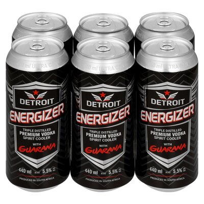 Detroit Guarana Energizer Drink 6 x 440ml | PnP