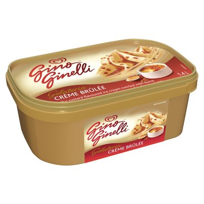 Ola Gino Ginelli Crème Brûlée Custard Flavoured Ice Cream with Caramel ...