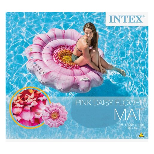Intex Pink Daisy Flower Mat Pool Lounger 142 x 142cm | Smart Price ...